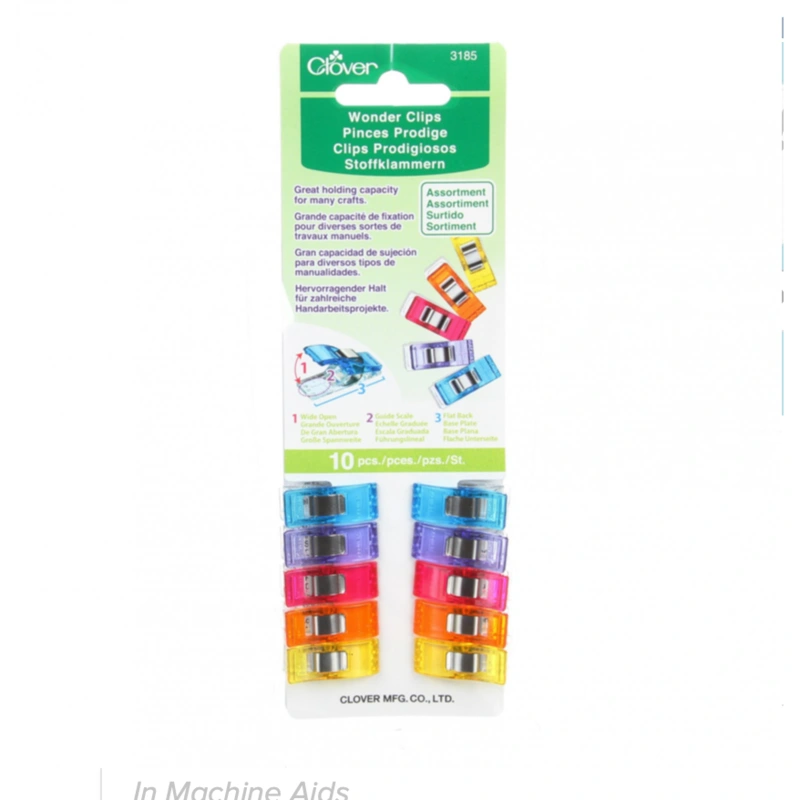 Clover Wonder Clips Assorted Colors - Premium Embroidery and Sewing ...